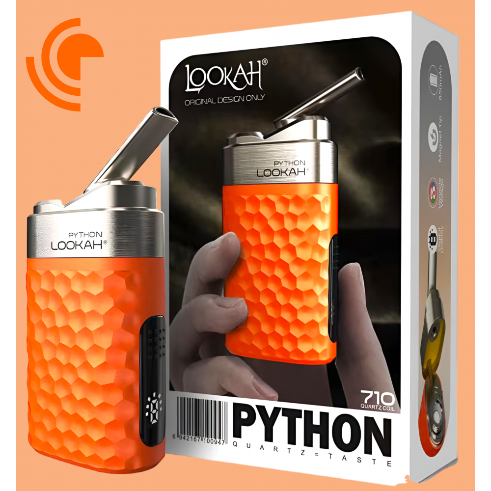 Lookah Python 650mAh Variable Voltage Vaporizer Kit | 710 Quartz Coil & Digital Display